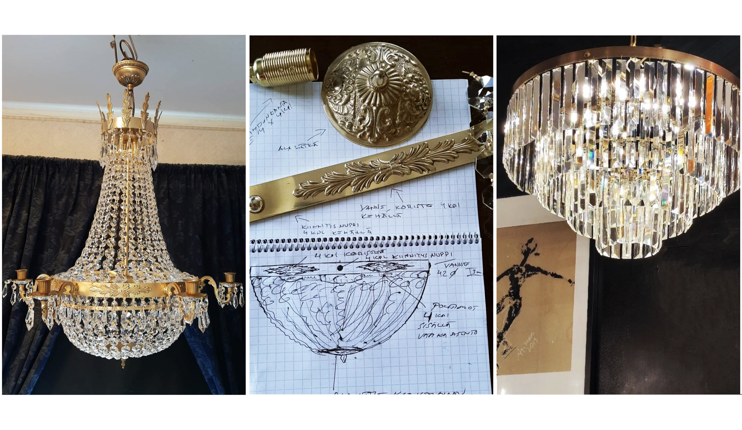 Messinki on kattokruunujen suosituin materiaali – klassisesta moderniin ...